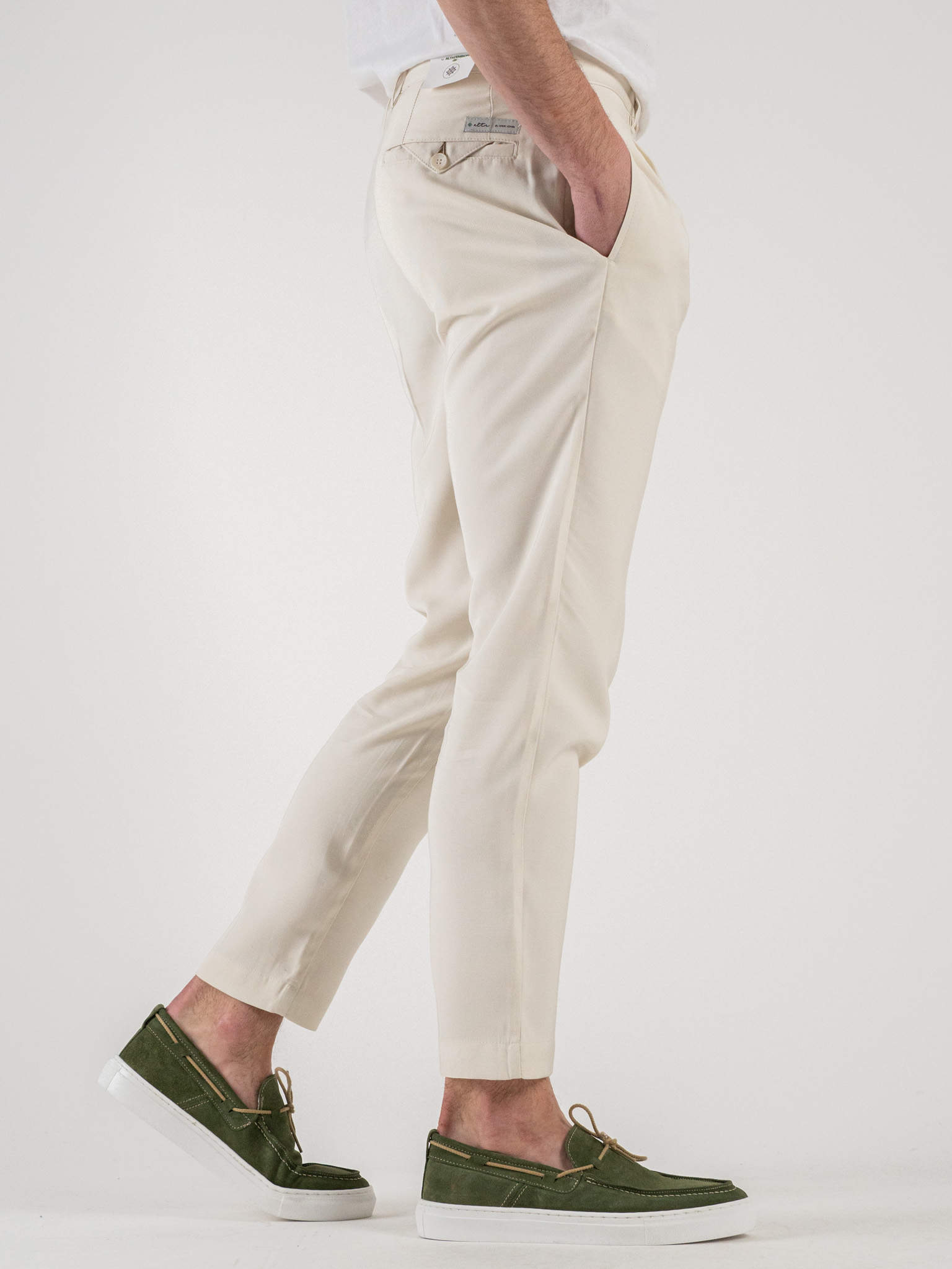 ALTATENSIONE Pantalone da abito chinos IGNOTO Latte Prezzo 45,00€ - Estasi Fashion
