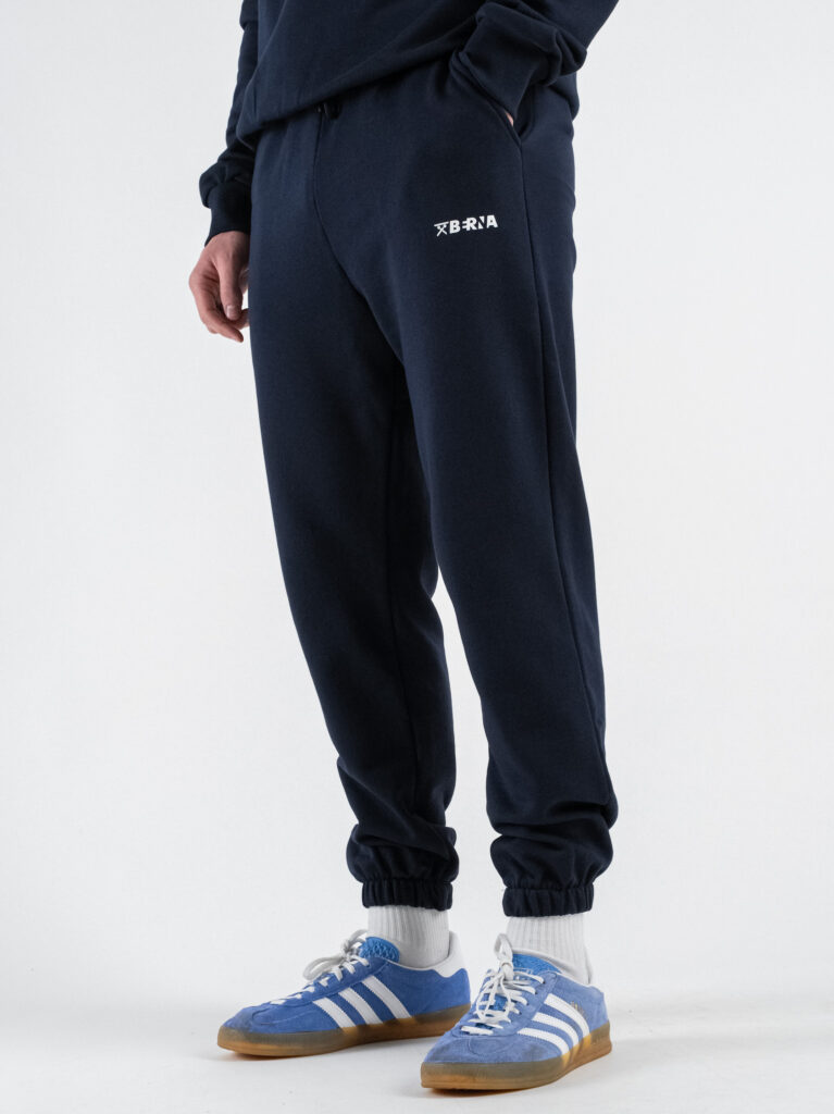 BERNA Pantalone tuta in cotone con polsino sul fondo 251071 Blu Prezzo ...