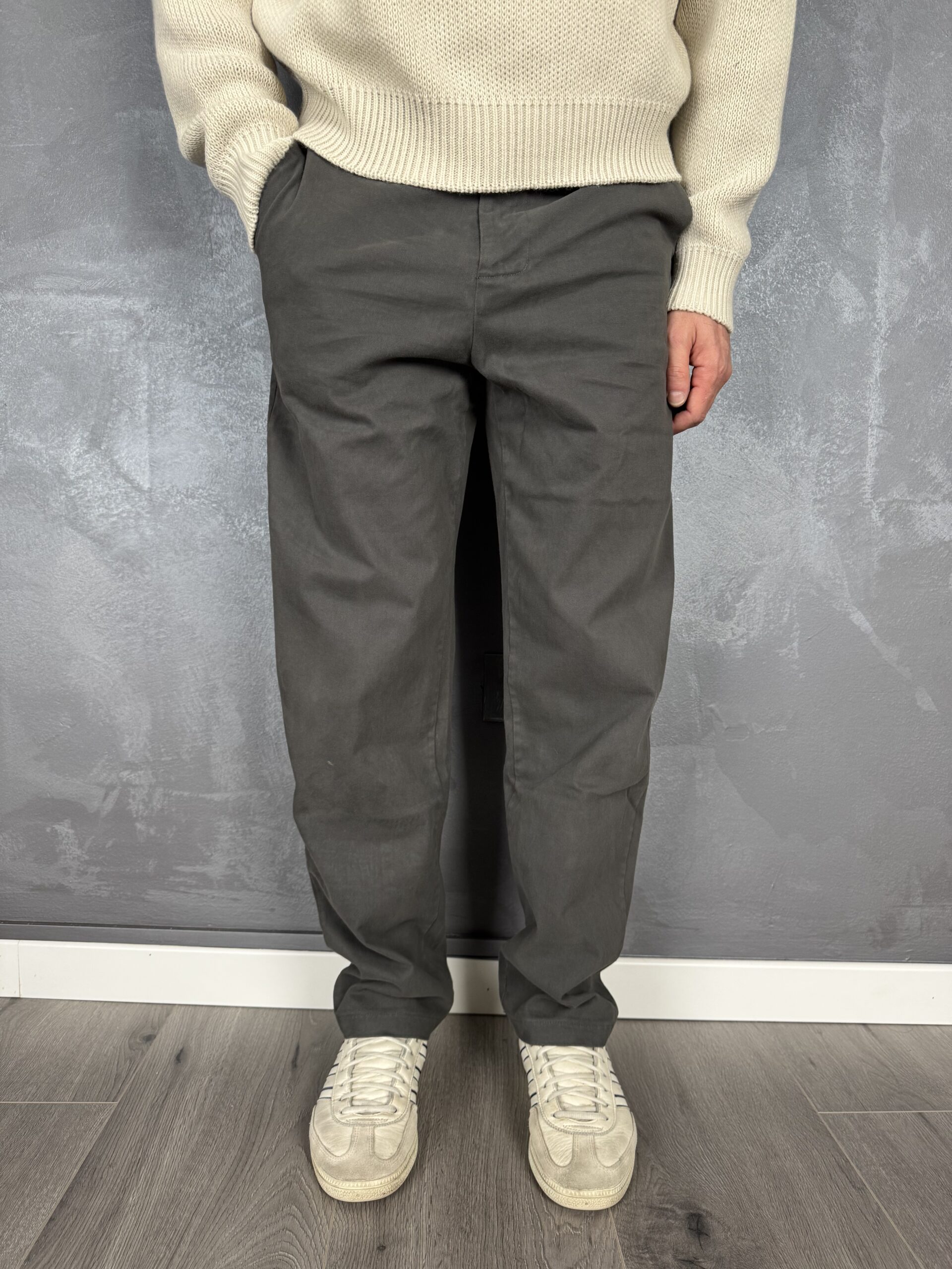 BL11 pantalone loose fit cotone cammello | Estasi Fashion