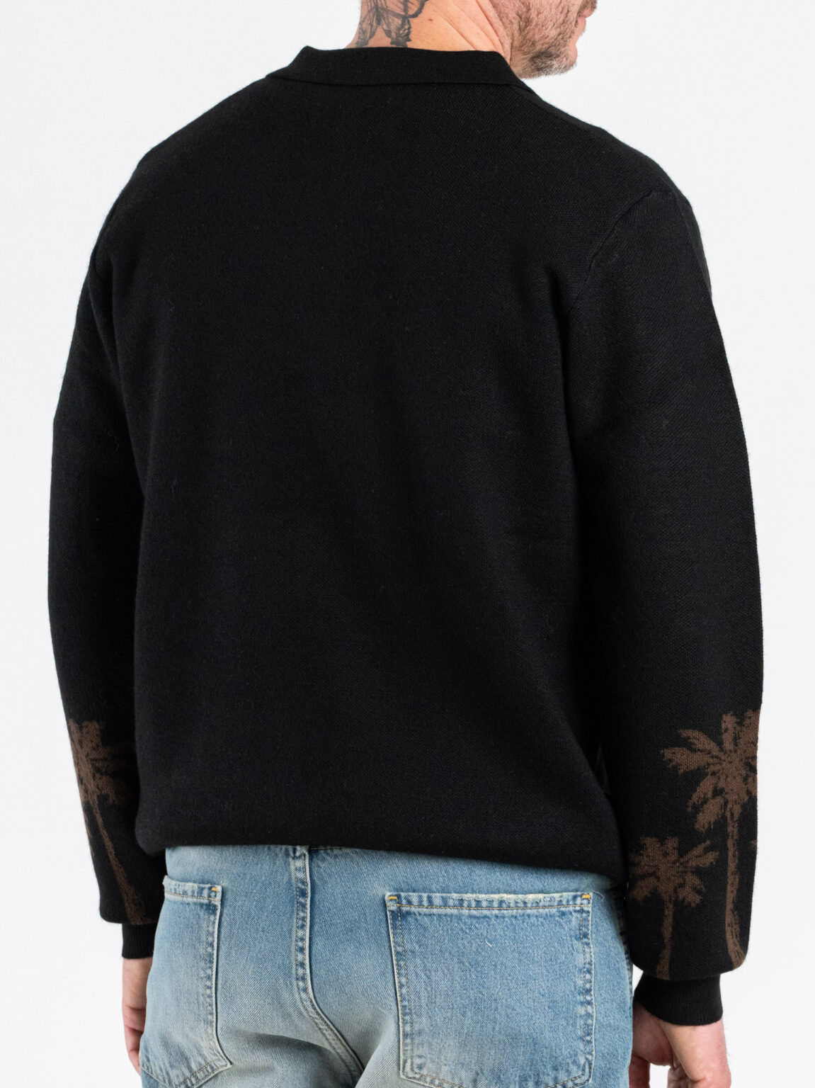 TOOCO Polo regular misto lana con stampa Black Estasi Fashion